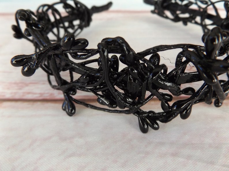 Gothic Woodland Circlet black Angel Elf Fairy Head | Etsy