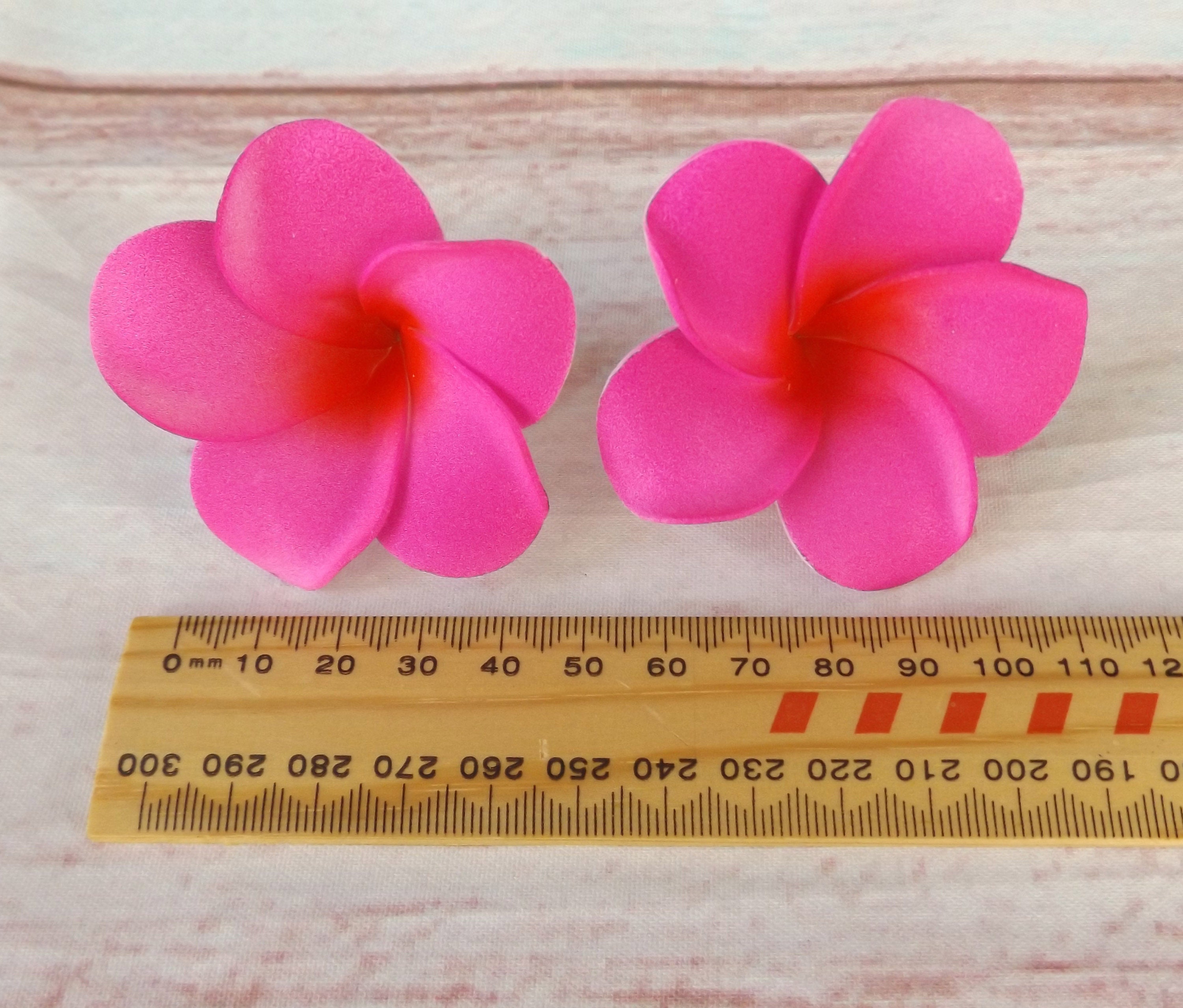 Baby Moana HOT PINK Tropical Frangipani Clip On Hair Pair | Etsy
