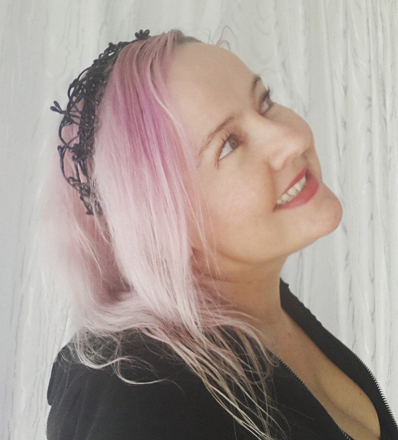 Gothic Woodland Circlet black Angel Elf Fairy Head | Etsy