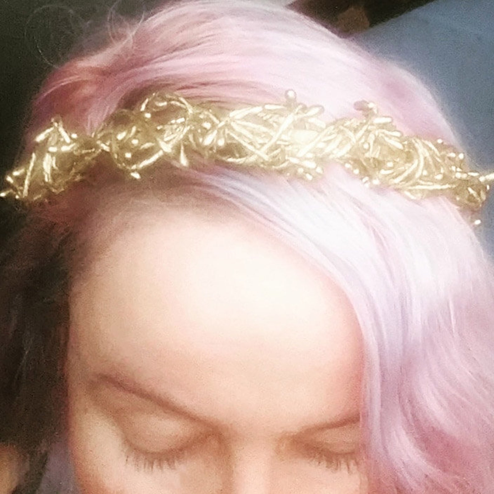 Woodland Circlet "gold Thrones" Elf Fairy Head Band Twisted Vines Hair ...