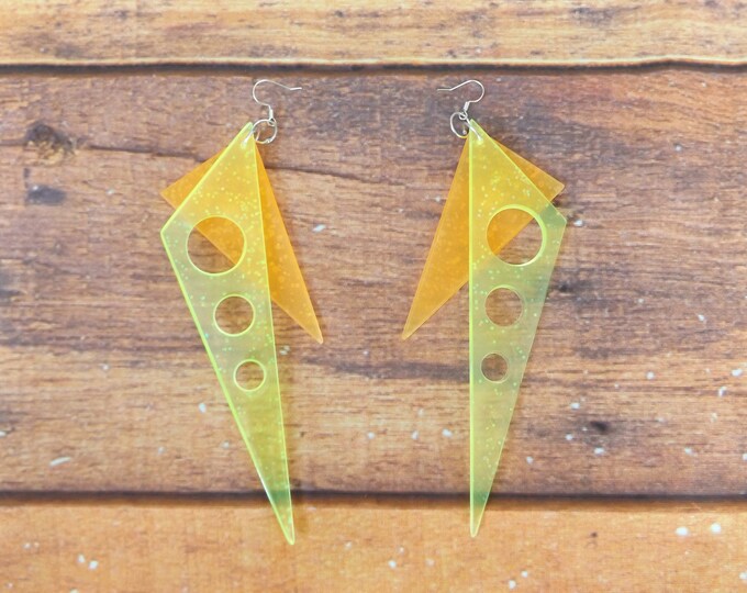 Futuristic Necklace bitch in Space GLOW in the DARK Space Age Neon ...