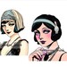Art Deco Era PNG Elements Download "1920's Cartoon Flappers " Clipart ...