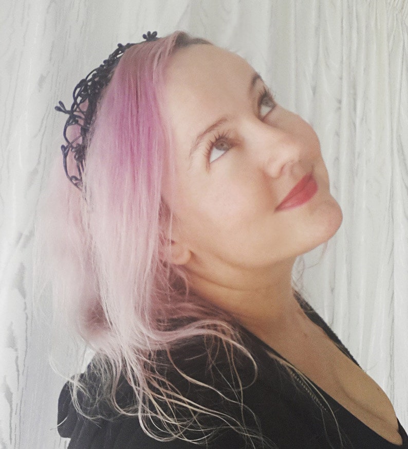 Gothic Woodland Circlet black Angel Elf Fairy Head | Etsy