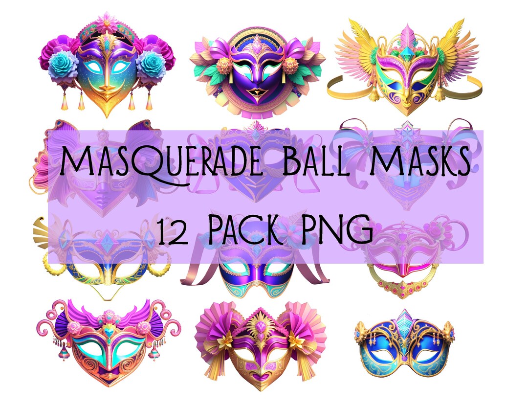 PNG Elements Download "masquerade Ball Masks" 12 Pack Masquerade Ball ...