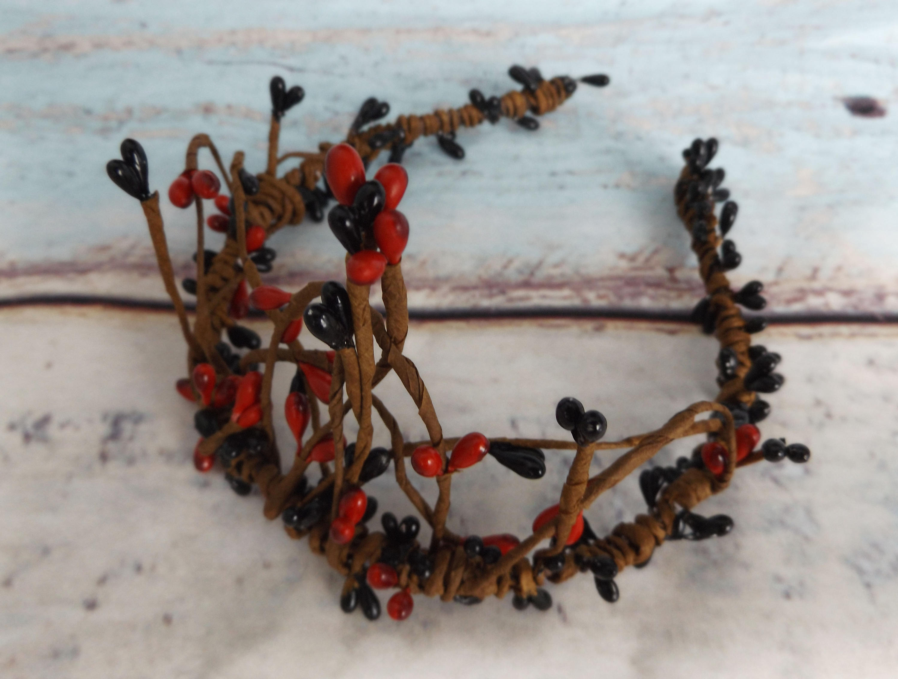 Woodland Priestess Crown Black Red Berry Stamen Hair Flower - Etsy ...