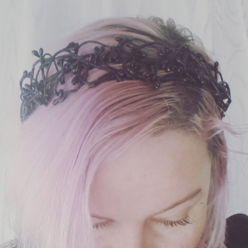 Gothic Woodland Circlet black Angel Elf Fairy Head | Etsy
