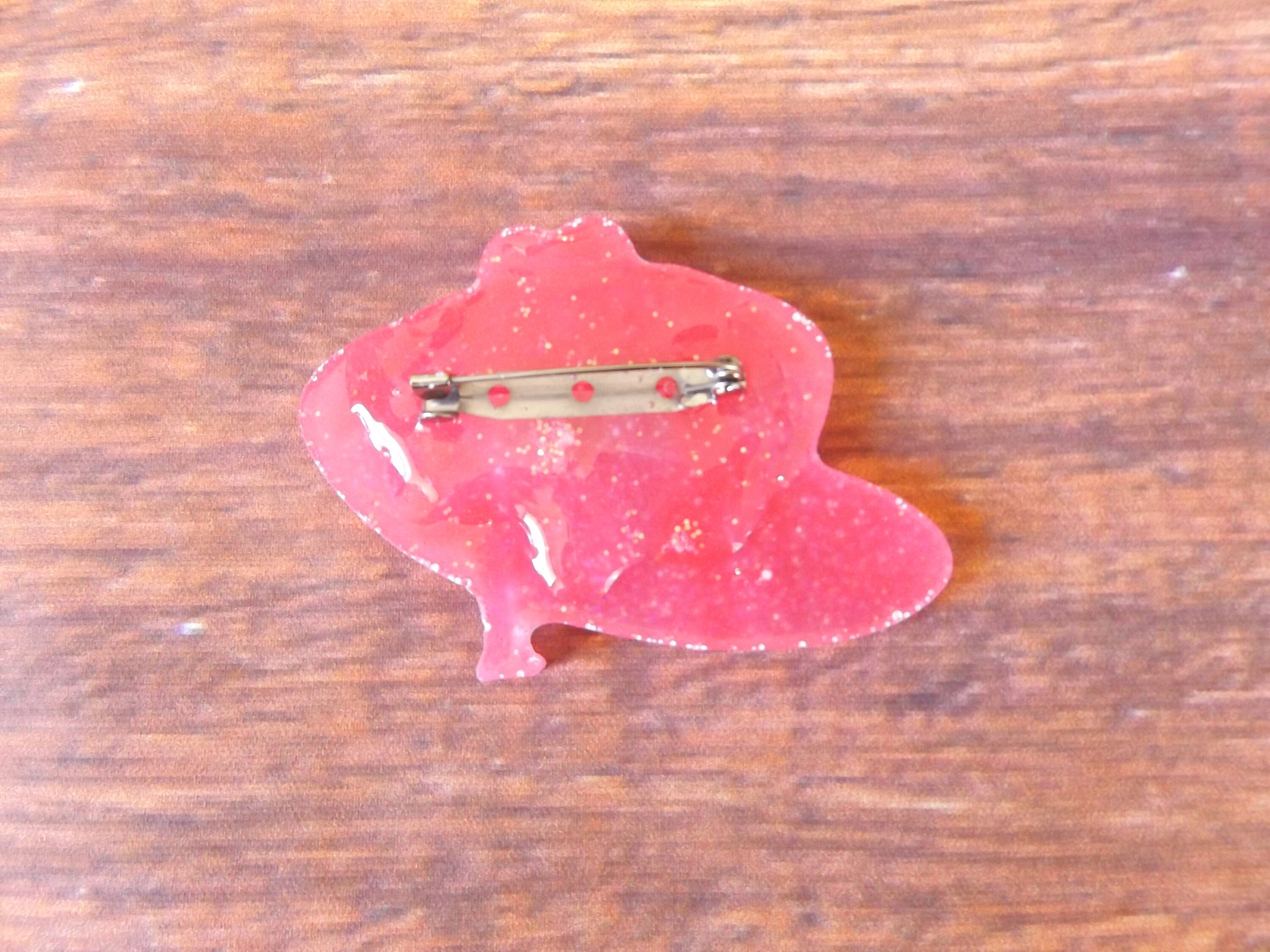 Atomic Retro Futuristic Brooch "pink Holo Flamingo" Starburst Boomerang ...