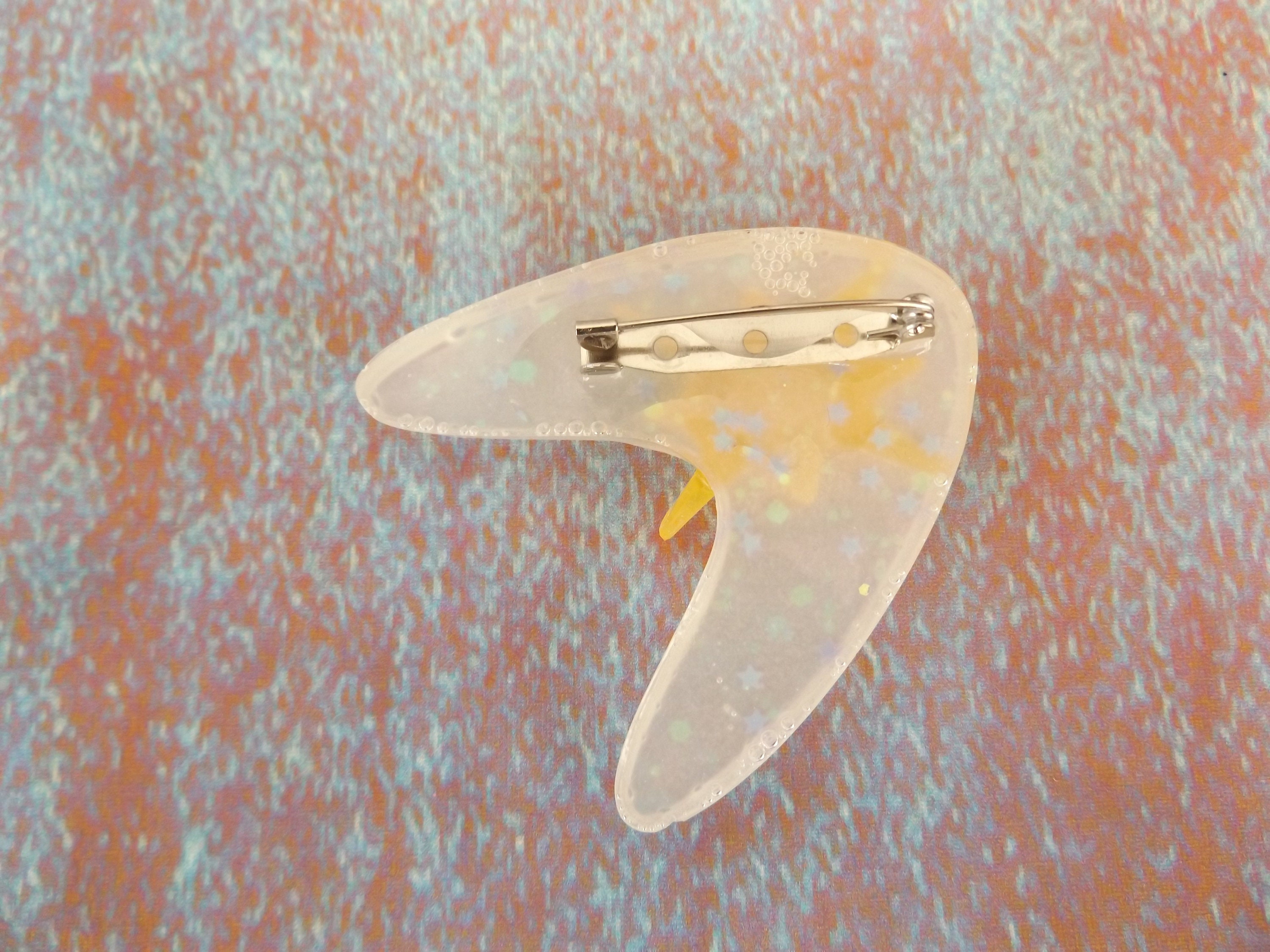 Atomic Retro Futuristic Brooch "stellar Boomerang" Starburst Boomerang ...