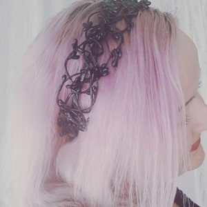 Gothic Woodland Circlet "black Angel" Elf Fairy Head Band Twisted Vines ...