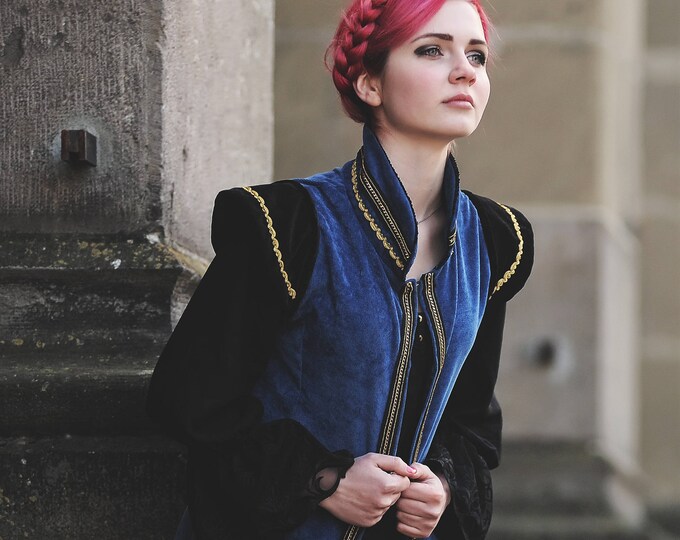 Blue Velvet Medieval Coat for Men and Women - Etsy