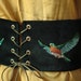 Velvet Corset Belt With Birds Embroidery - Etsy