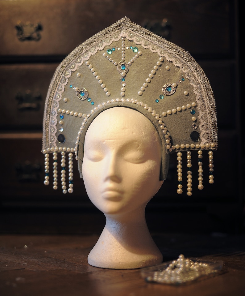 Ice Queen Headpiece/snow Queen Headpiece/russian Kokoshnik Headpiece - Etsy