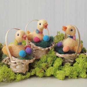 Needle Felted Duck Easter Ornament: Miniature Wool Sculpture - Etsy