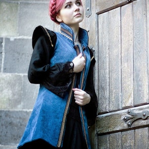 Blue Velvet Medieval Coat for Men and Women - Etsy