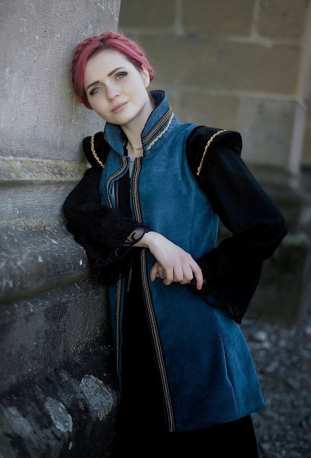 Blue Velvet Medieval Coat for Men and Women - Etsy