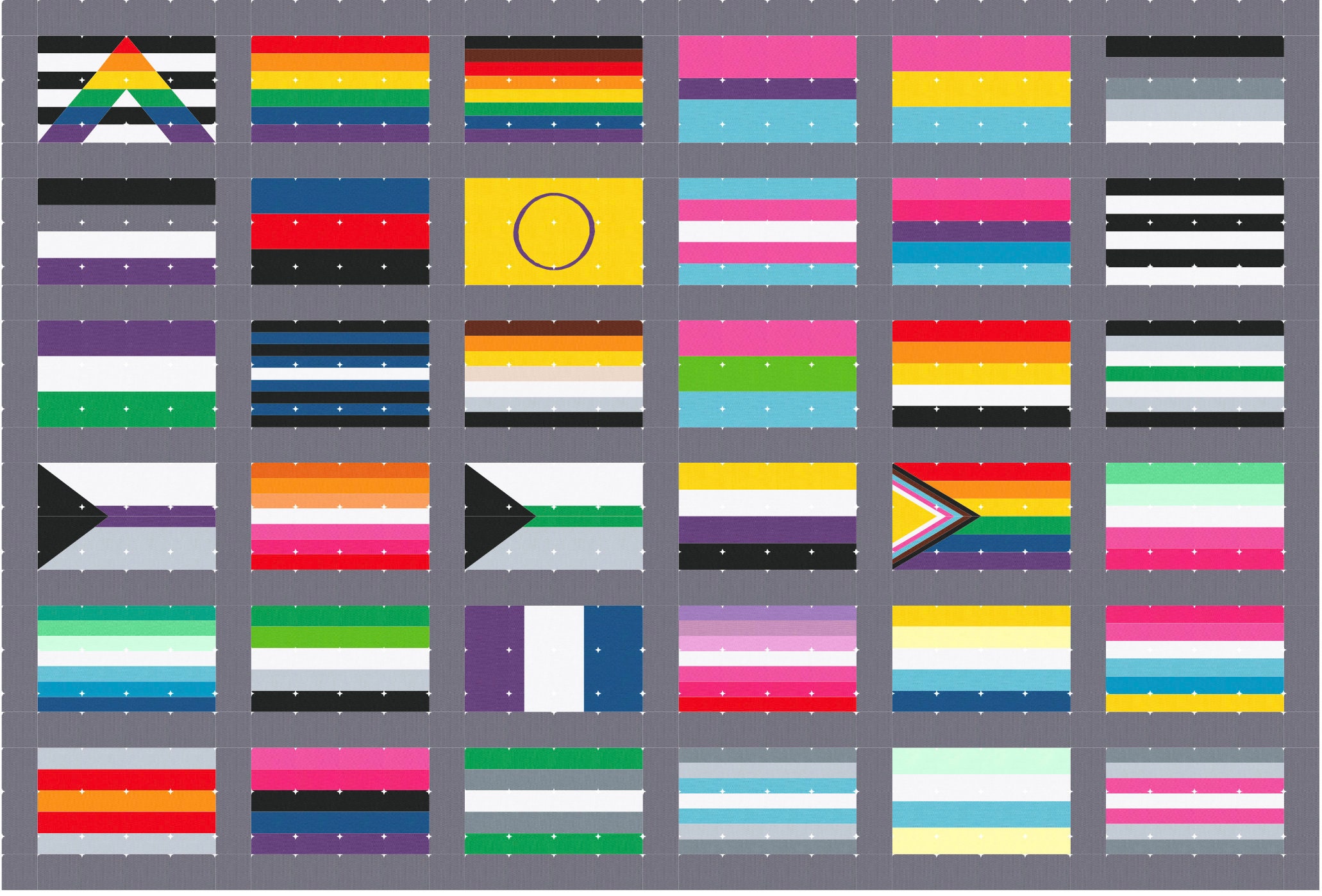 Pride Flag Foundation Paper Piecing Pattern - Full Pattern - Etsy