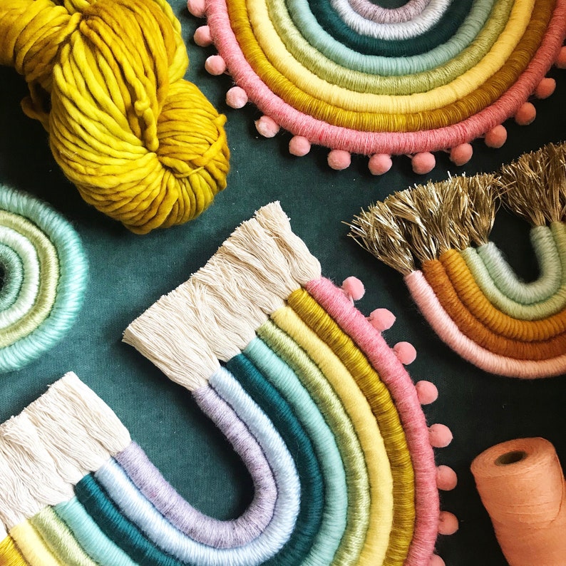 Colorful Fiber Rainbow Large | Etsy