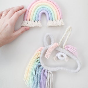 Mini Pastel Rainbow Fiber Wall Hanging - Etsy