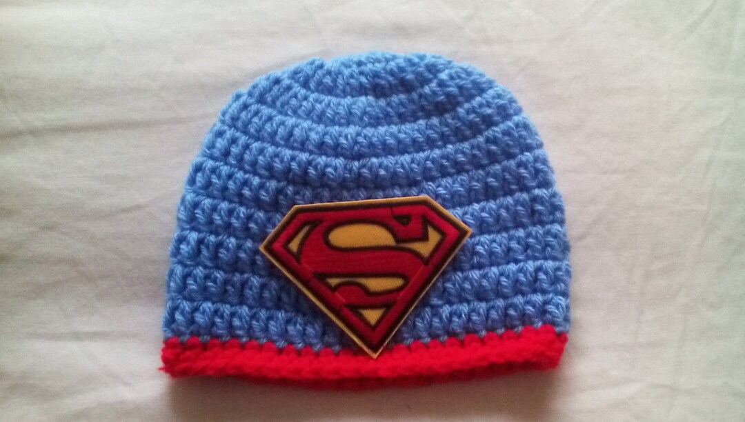 Crochet Superman Hat Baby Superman Hat Newborn Superman Hat - Etsy UK