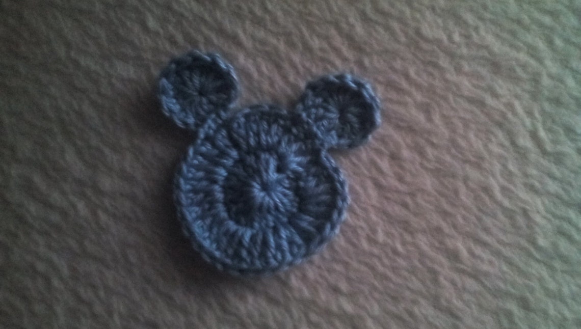 Mickey Mouse Appliques Crochet Mickey Mouse Craft Supplies - Etsy UK