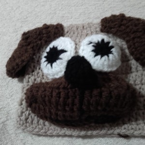 Crochet Pug Hat, Baby Pug Hat, Newborn Pug Hat, Pug Hat, Ready to Ship ...