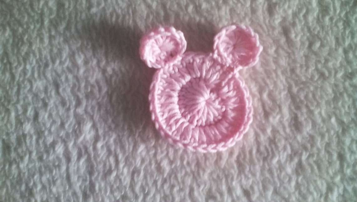 Mickey Mouse Appliques Crochet Mickey Mouse Craft Supplies - Etsy UK