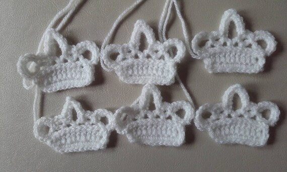 Crochet Crown Motif Crown Motif Set of 6 Motifs Sewing | Etsy