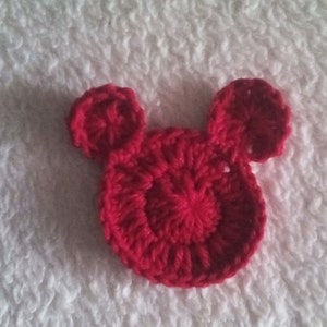 Mickey Mouse Appliques Crochet Mickey Mouse Craft Supplies - Etsy UK