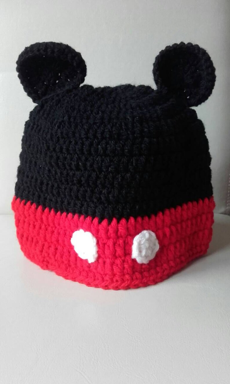 Mickey Mouse Hat Crochet Mouse Hat Baby Boy Mouse Hat - Etsy Ireland