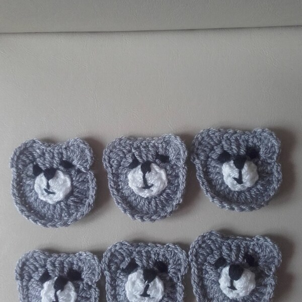 Crochet Bear Motif - Etsy UK