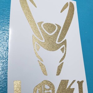Loki Helmet Car Decal, Gold, Indoor, Outdoor Vinyl Sticker - Etsy