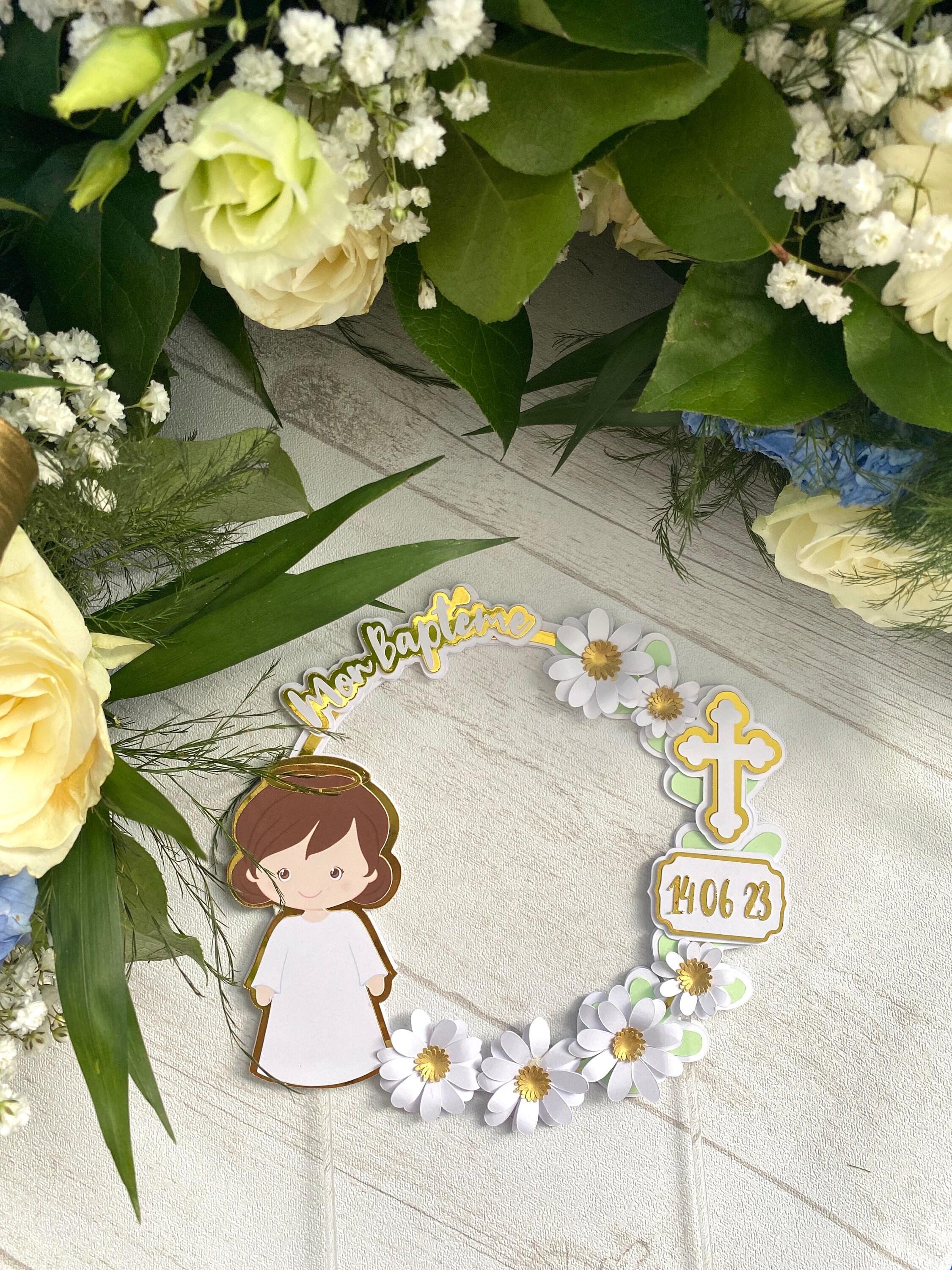 Baptism Cake Topper Baptism Cake Topper Boy or Girl Baptism - Etsy