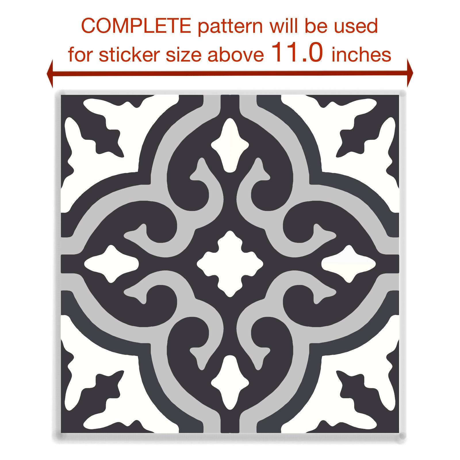 Tile Sticker Kitchen, Bath, Floor, Wall Waterproof & Removable Peel N ...
