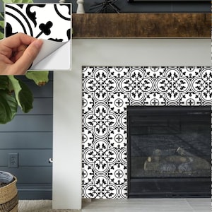 Floor Tile Stickers Vinyl Decal WATERPROOF REMOVABLE for Kitchen Bath ...