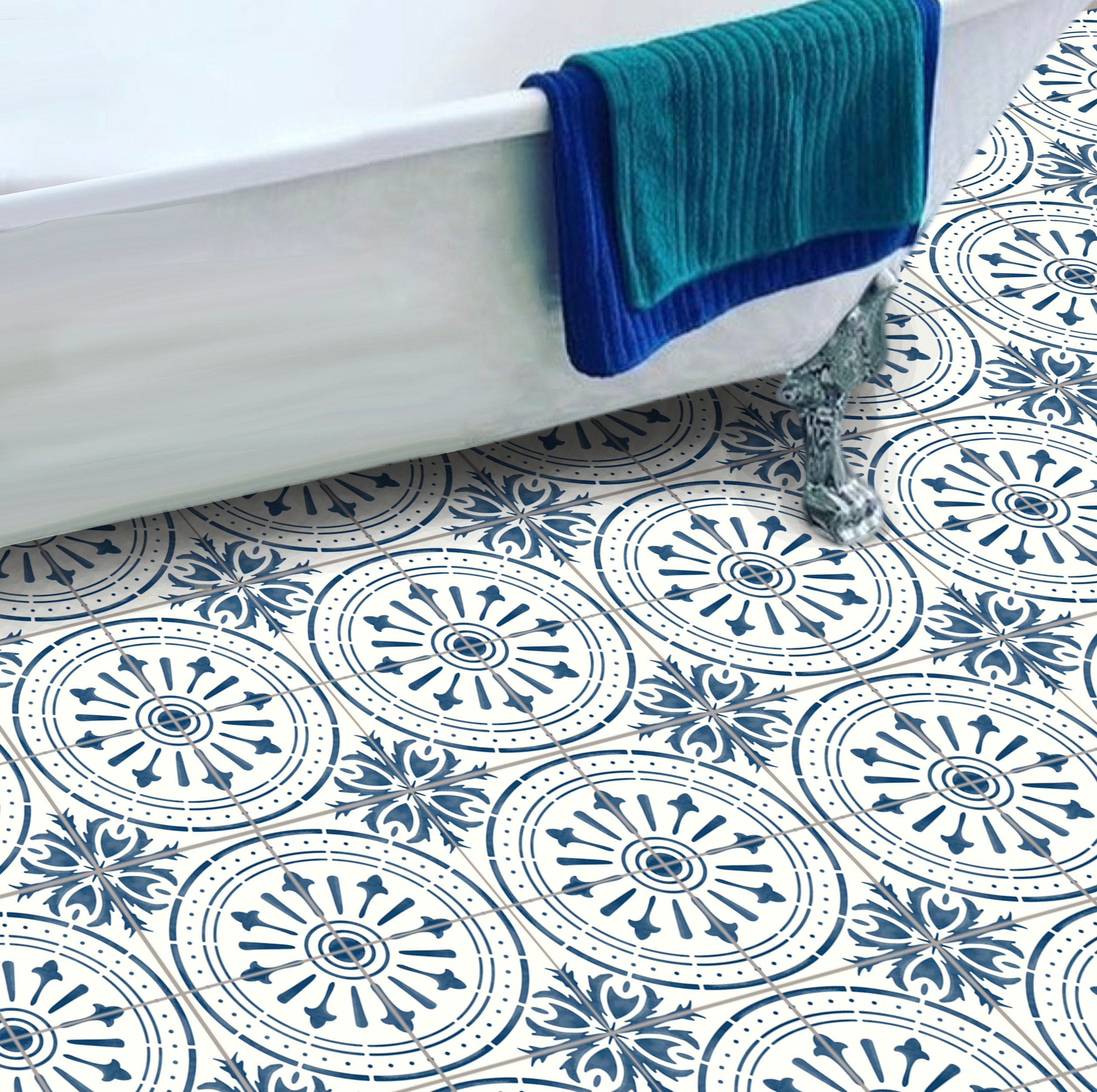 Tile Stickers for Floor Kitchen Backsplash Bath Removable | Etsy