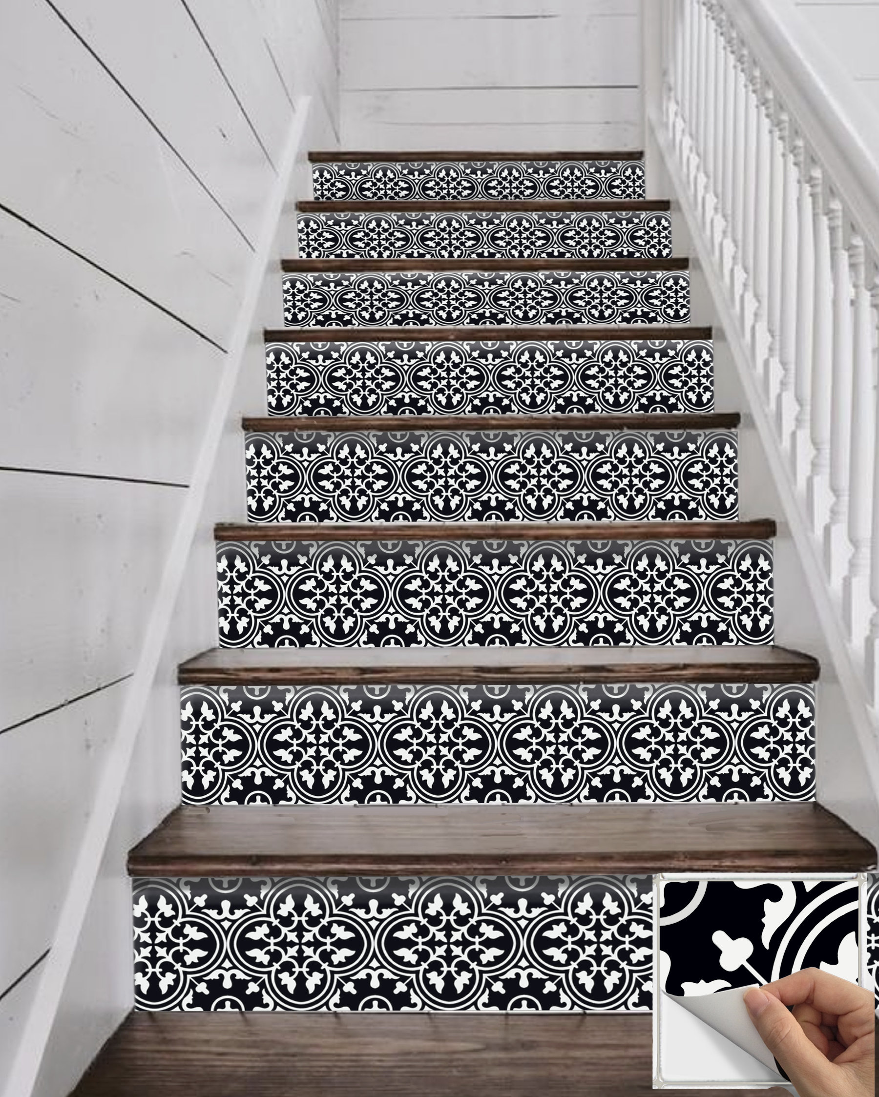 Stair Riser Vinyl Strips 15 Steps Removable Sticker Peel & - Etsy