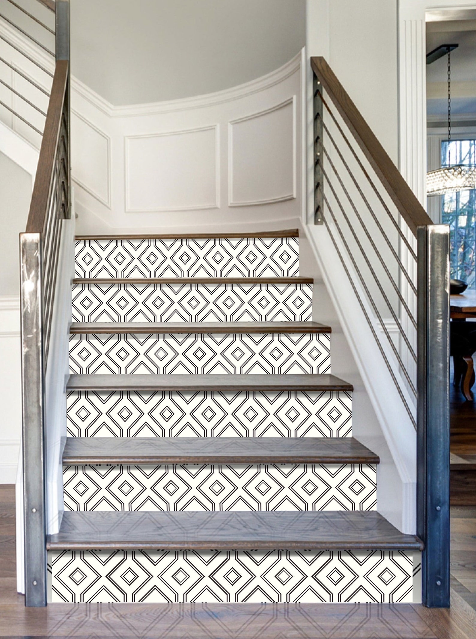 Stair Riser Vinyl Strips 15 Steps Removable Sticker Peel & Stick : A41 ...