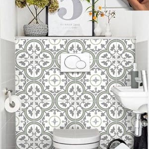 Tile Stickers Vinyl Decal WATERPROOF REMOVABLE for Kitchen Bath Wall ...