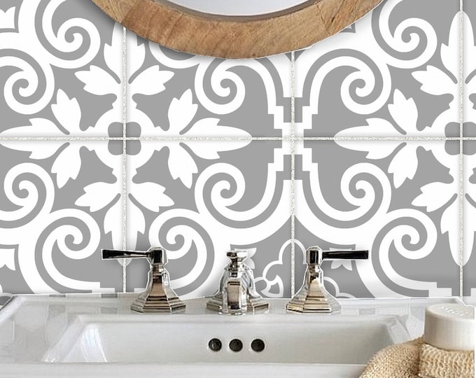 Tile Stickers for Wall Floor Kitchen Backsplash by SnazzyDecal