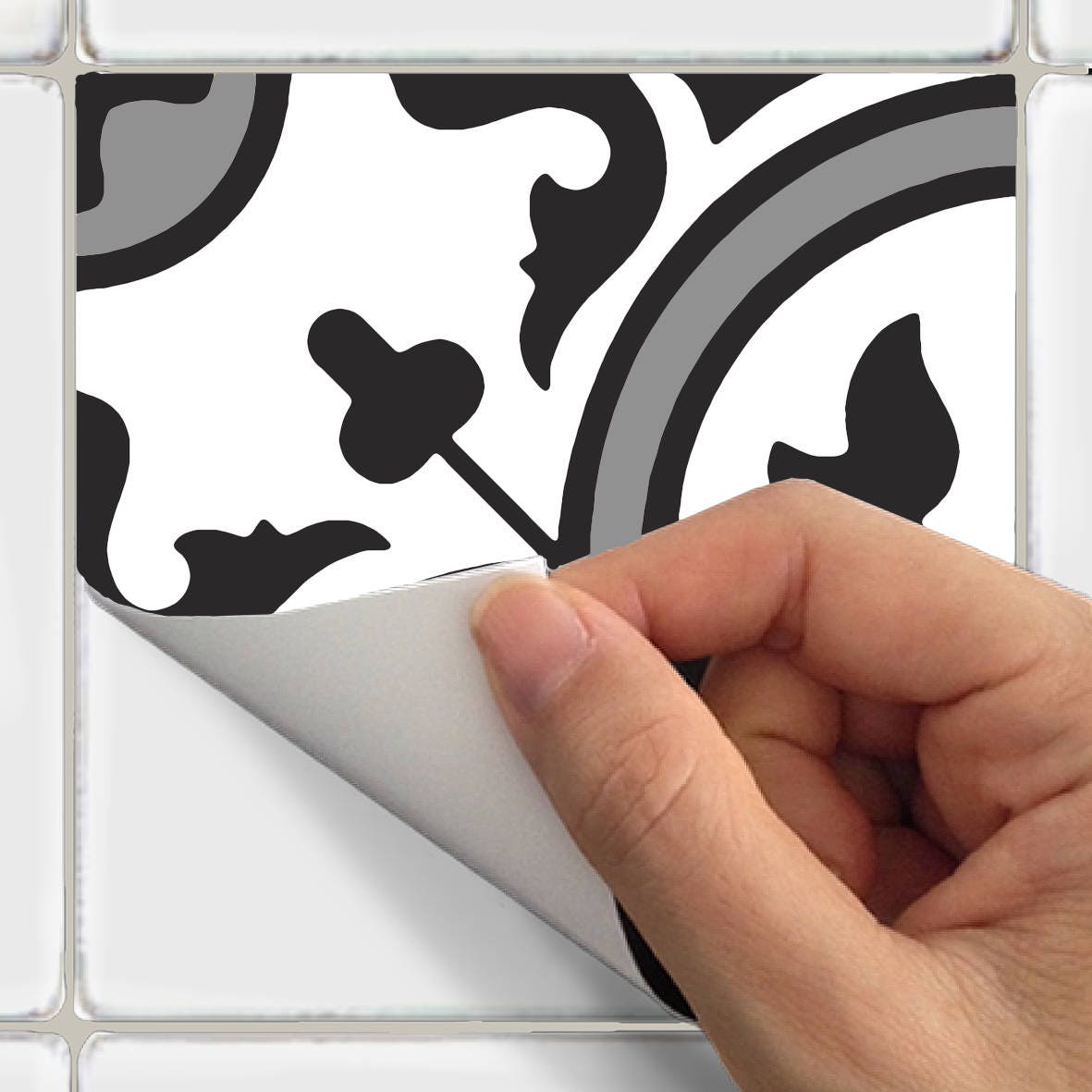 Tile Decals Stickers for Kitchen Backsplash Floor Bath Removable ...