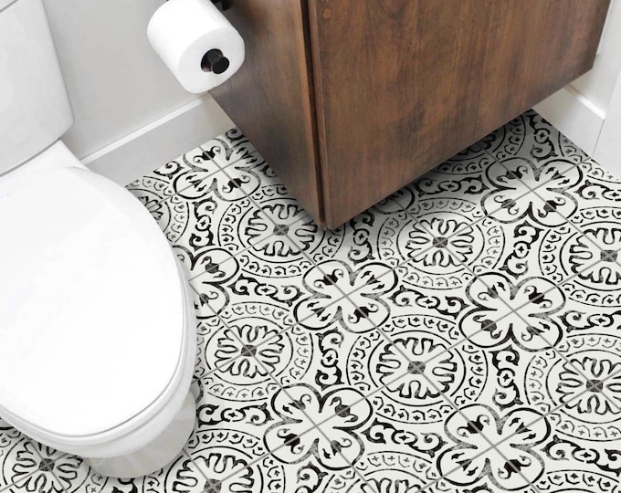 Tile Sticker Kitchen, Bath, Floor, Wall Waterproof & Removable Peel N ...