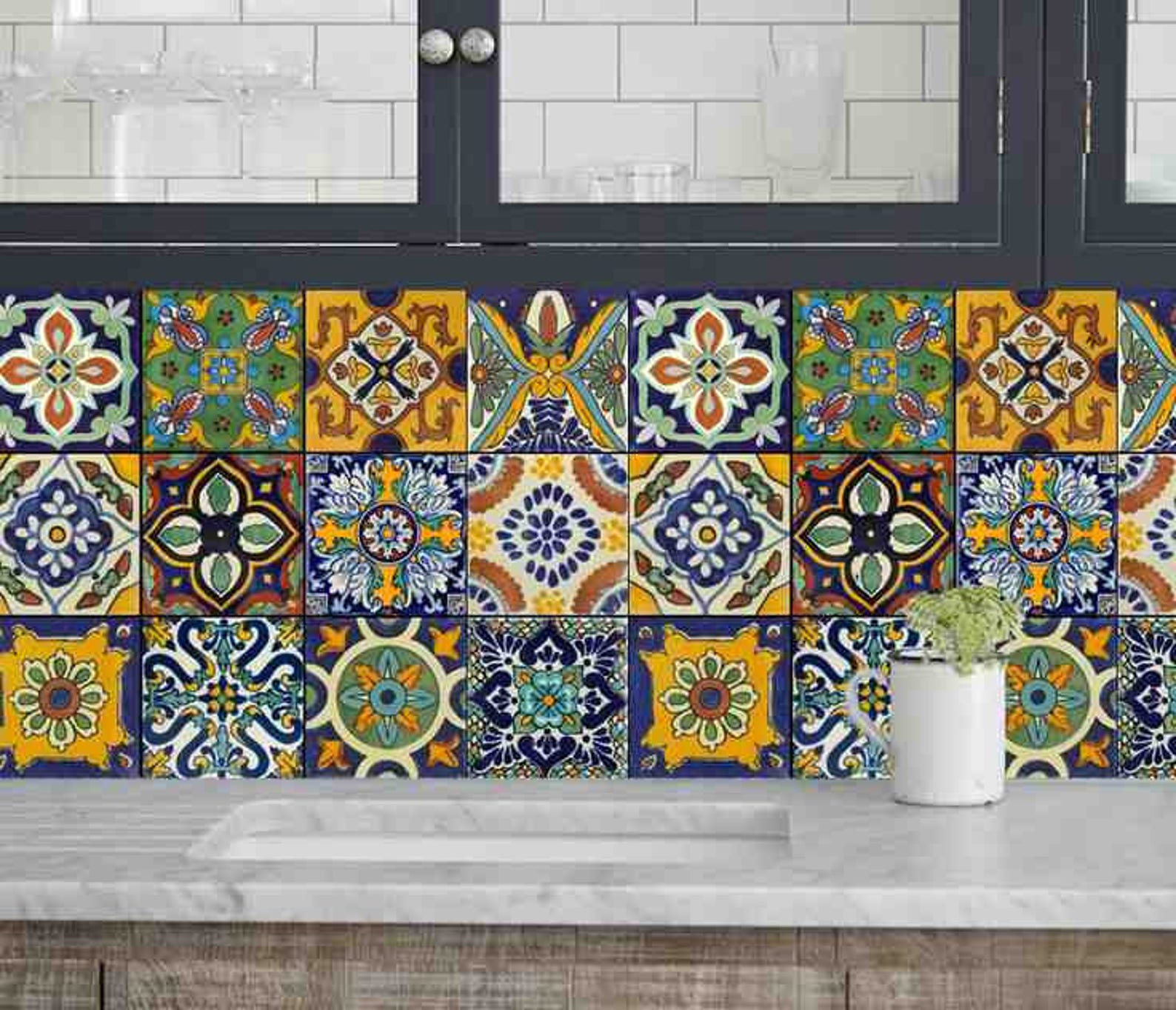 Tile Stickers Vinyl Decal WATERPROOF REMOVABLE for Kitchen - Etsy Canada