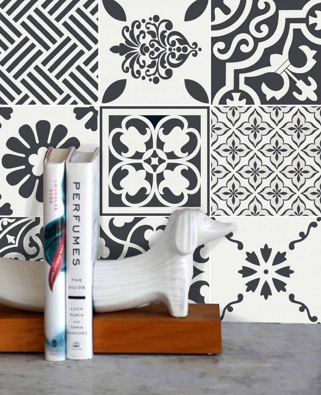 Tile Stickers Vinyl Decal WATERPROOF REMOVABLE for Kitchen Bath Wall ...