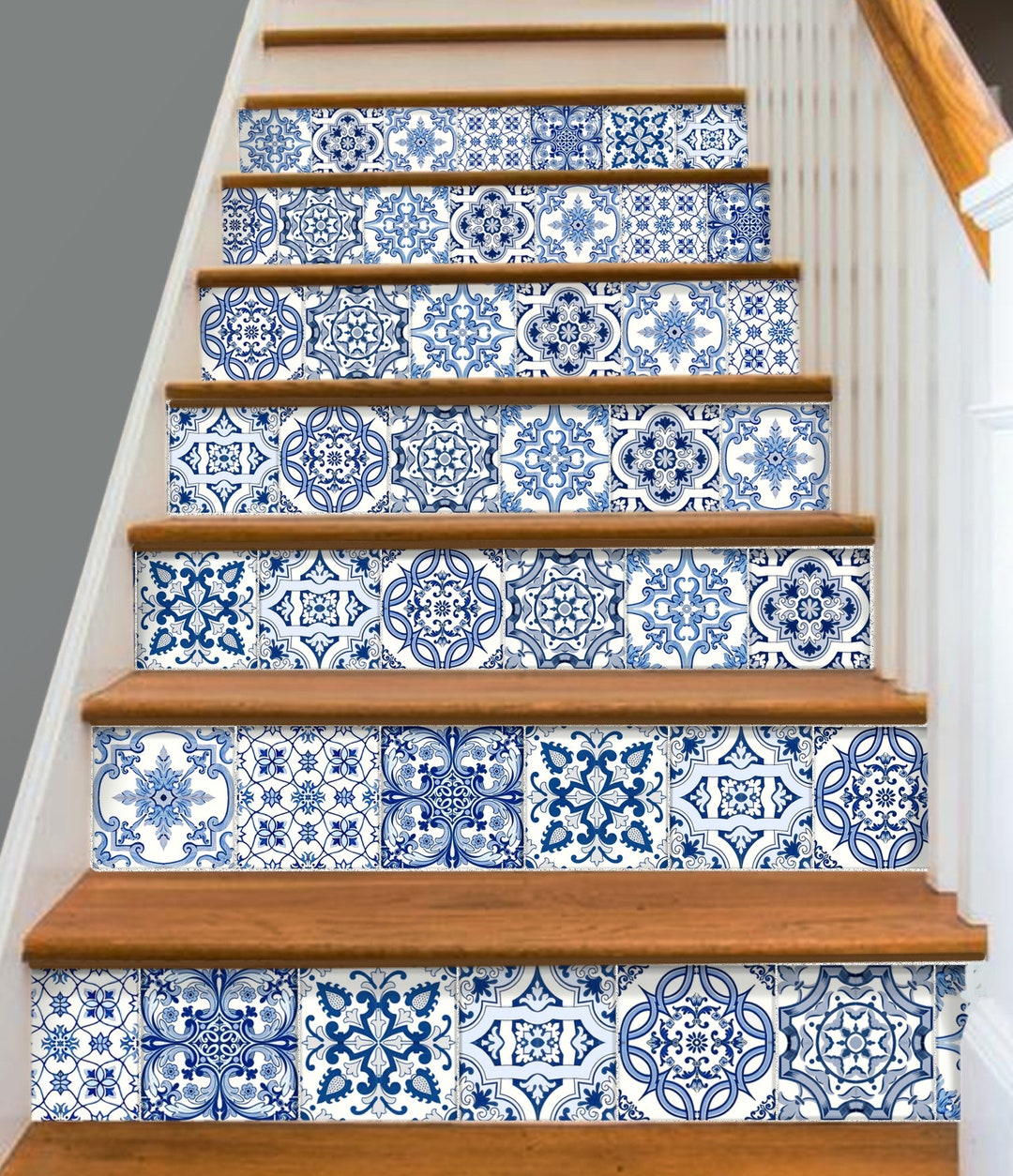 Stair Riser Vinyl Strips Removable Sticker Peel & Stick Set of 15steps ...
