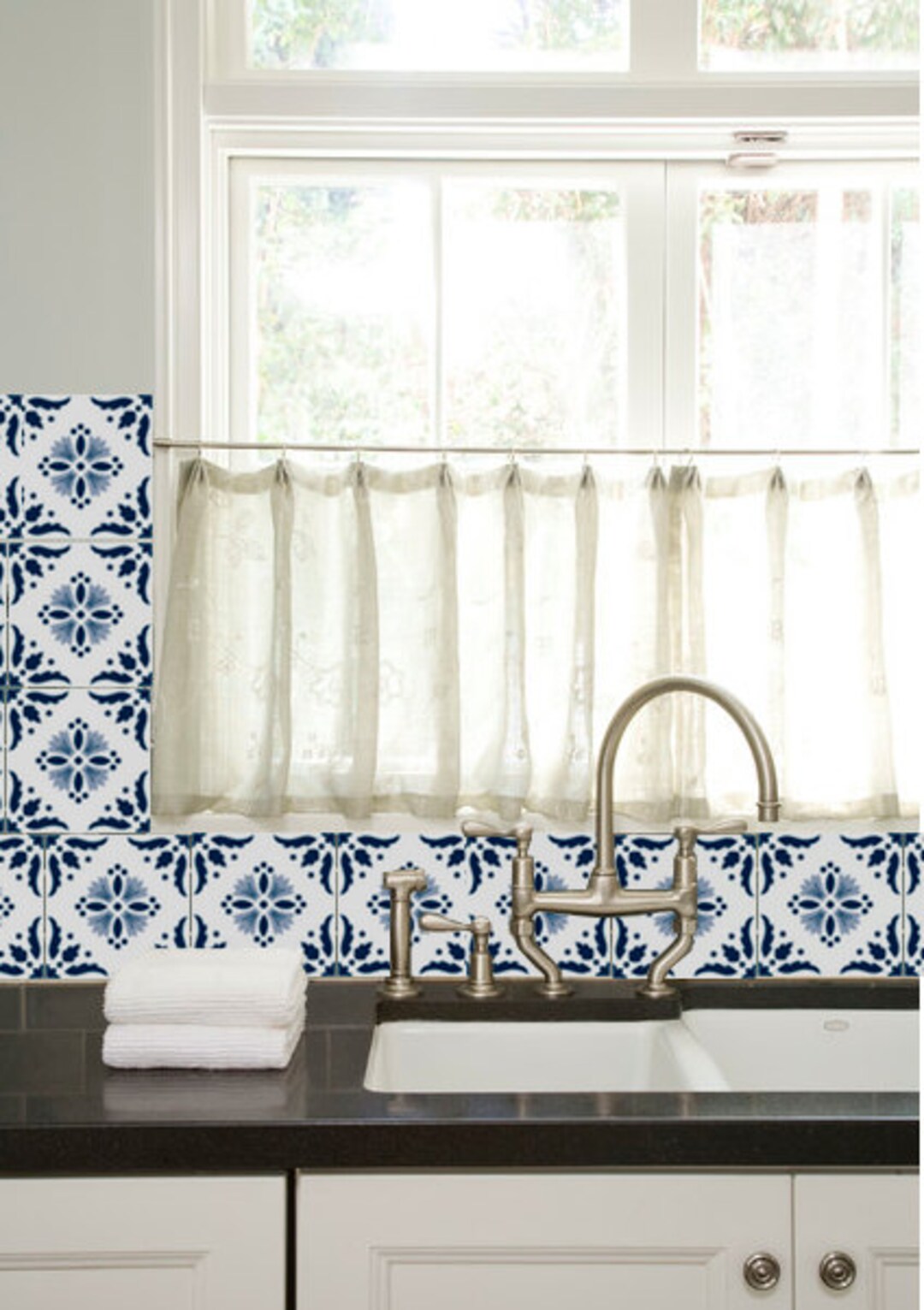 Tile Stickers Vinyl Decal WATERPROOF REMOVABLE for Kitchen Bath Wall ...