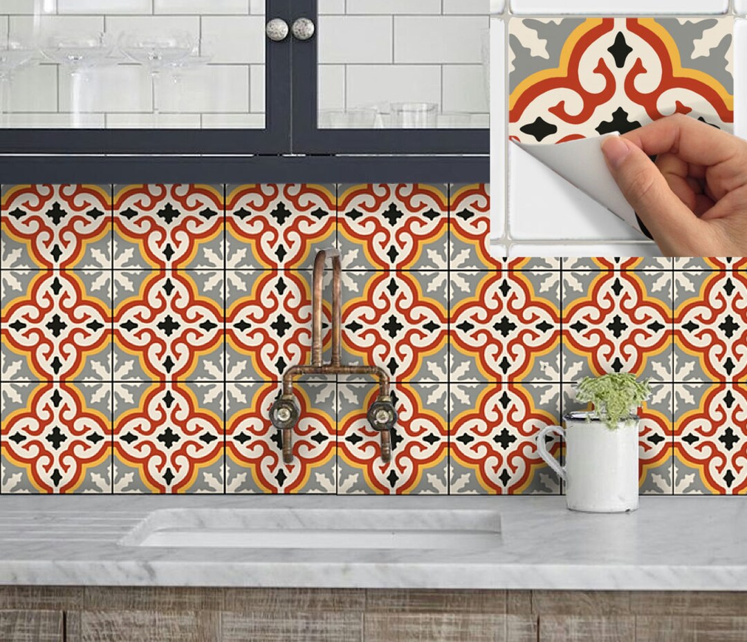 Tile Vinyl Decal Sticker for Kitchen Bath Stair-riser Waterproof ...