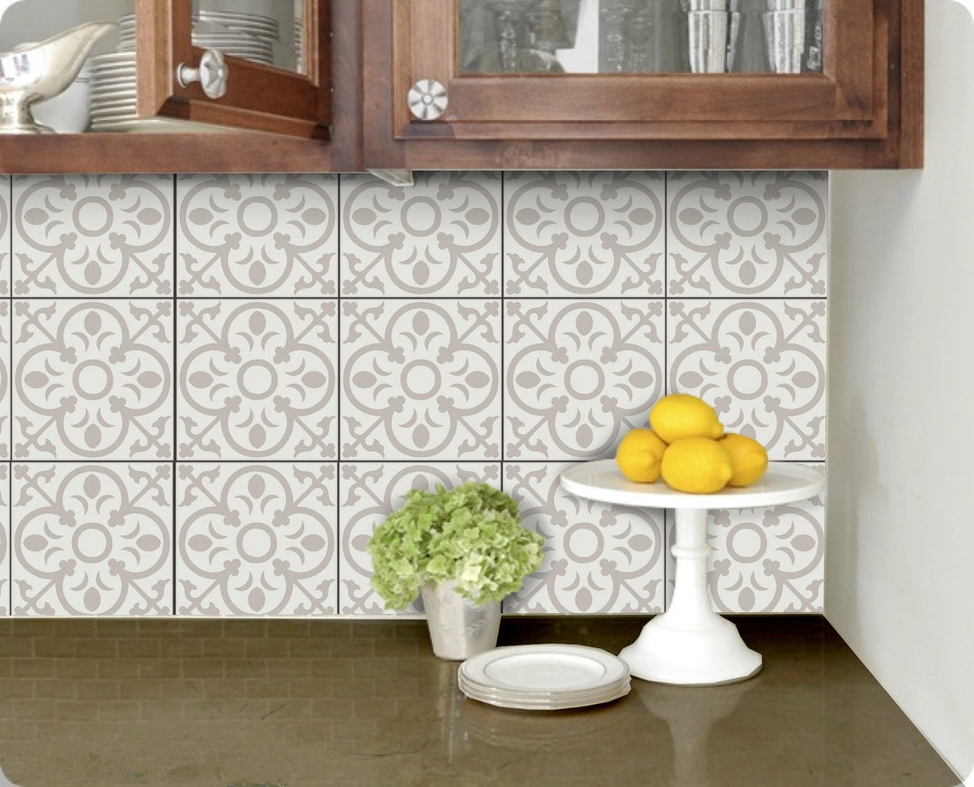 Tile Sticker Kitchen, Bath, Floor, Wall Waterproof & Removable Peel N ...