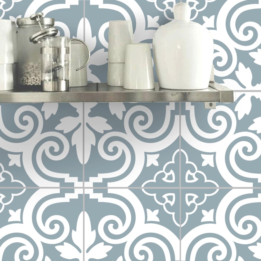 Wall Tile Vinyl Decal Sticker or Removable Wallpaper for Kitchen Bath ...