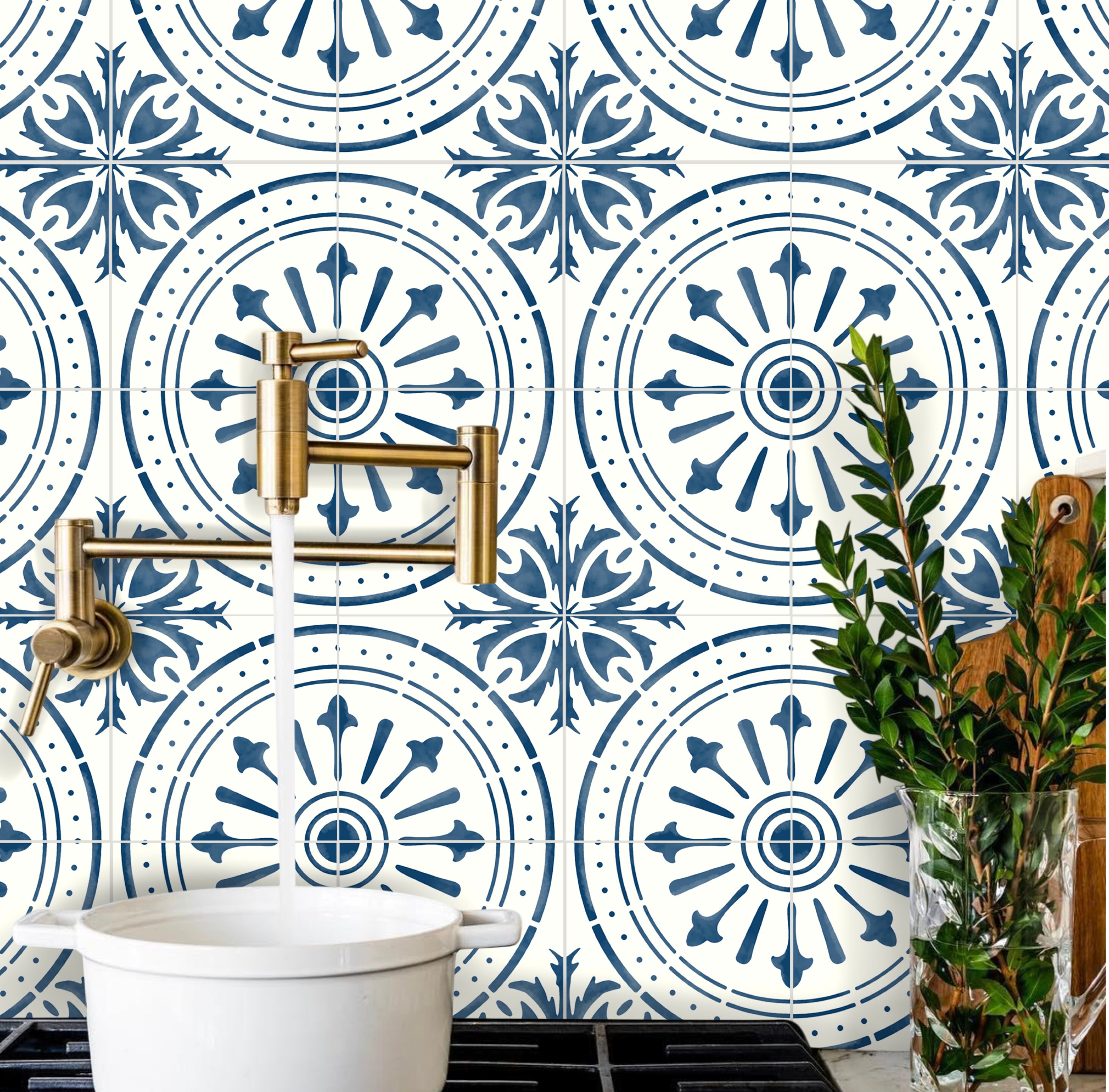 Tile Stickers for Floor Kitchen Backsplash Bath Removable | Etsy