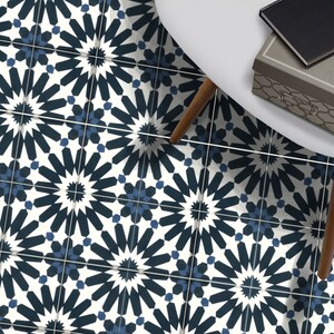 Floor Tile Stickers Vinyl Decal WATERPROOF REMOVABLE for Kitchen Bath ...